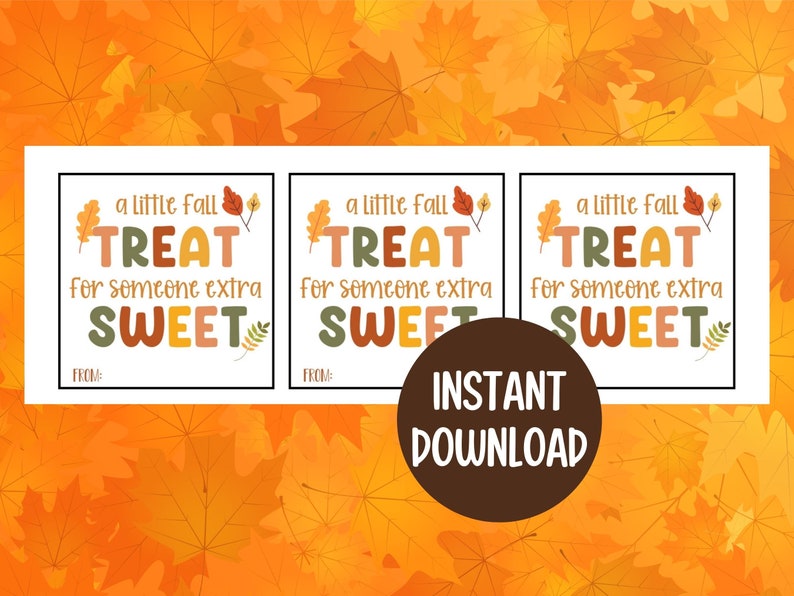 Fall Favor Tags, Autumn Gift Tags, Autumn Favor Tags, Fall Treat Bags ...