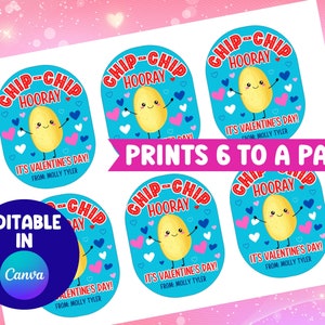 Chips Kids Valentine Printable, Pringles Snack Size Chips, Kids ...