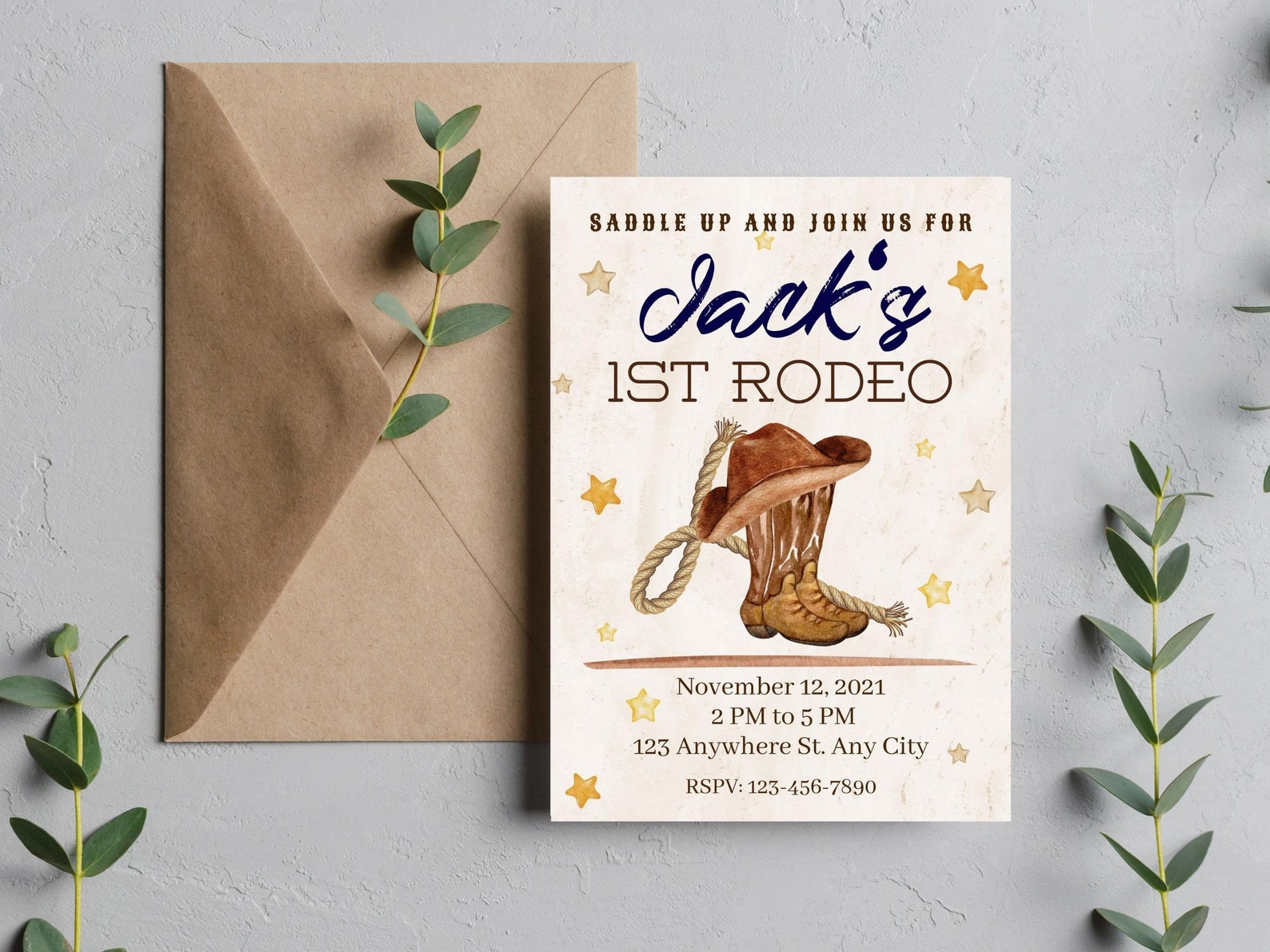 My First Rodeo Birthday Invitation Western First Birthday - Etsy