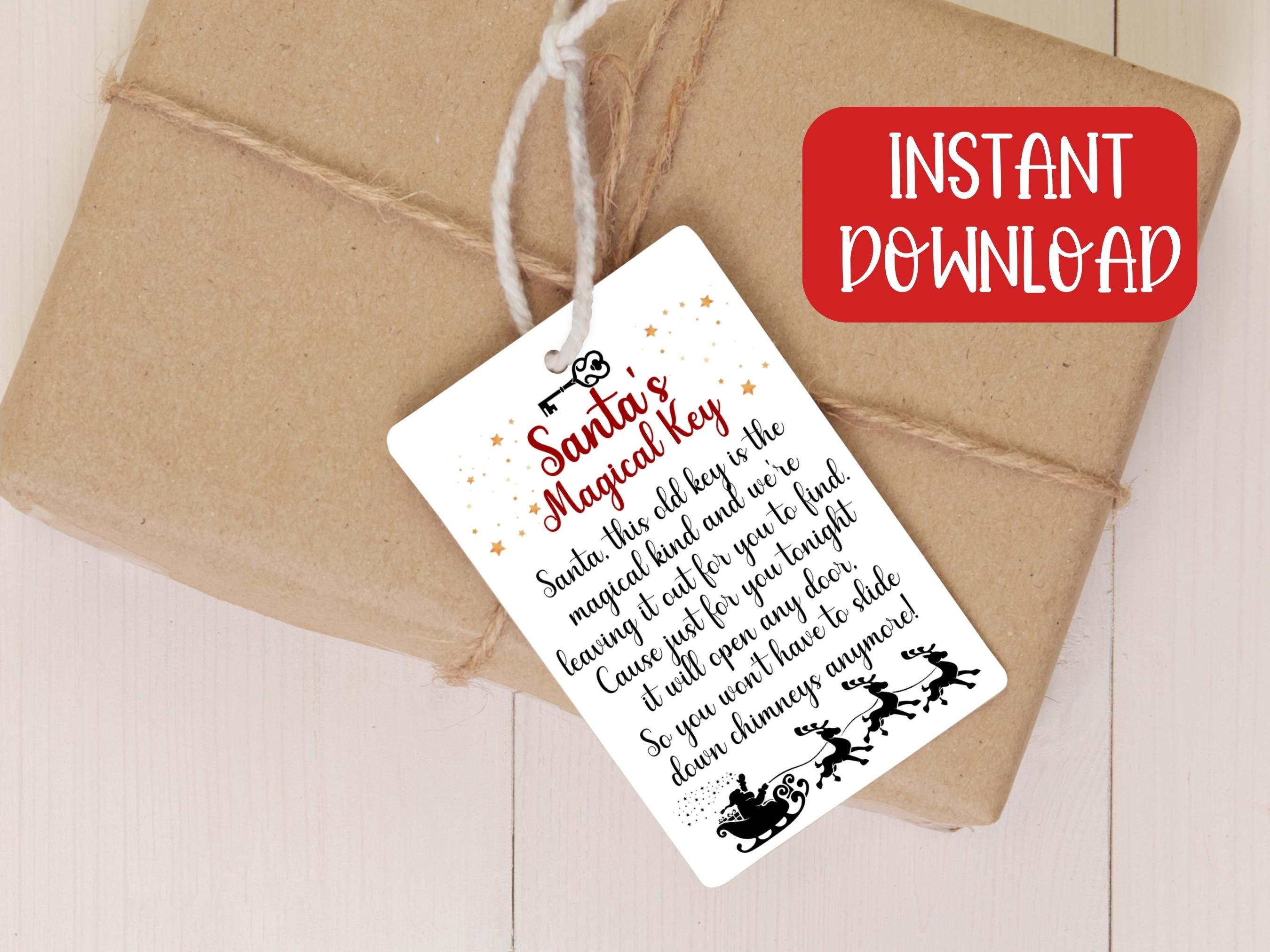 Santa's Magic Key Tag Christmas Eve Box Filler Christmas - Etsy