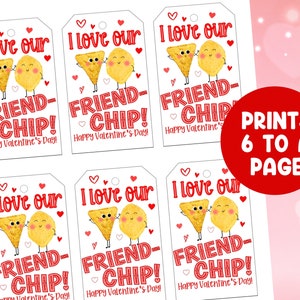 Kids Valentines Cards Friend-chip, Chip Hooray, Valentine Tags ...