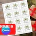 Editable Christmas Gift Tags, Merry Christmas Holiday Tags, Christmas ...