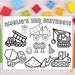 Construction Site Coloring Page, Birthday Coloring Activity ...