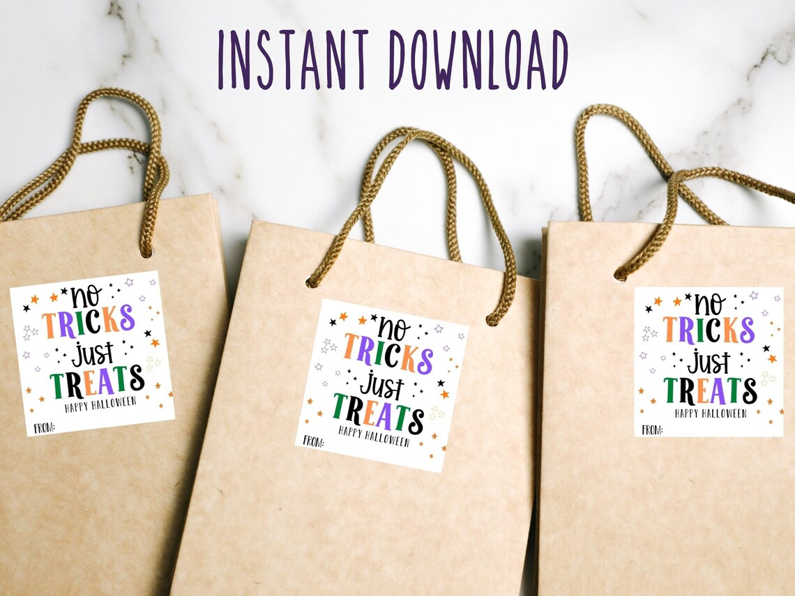 Halloween Favor Tags Boo Gift Tags Trick or Treat Favor - Etsy