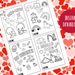 Valentine Coloring Cards, Printable Valentine's Day Cards, Kids ...