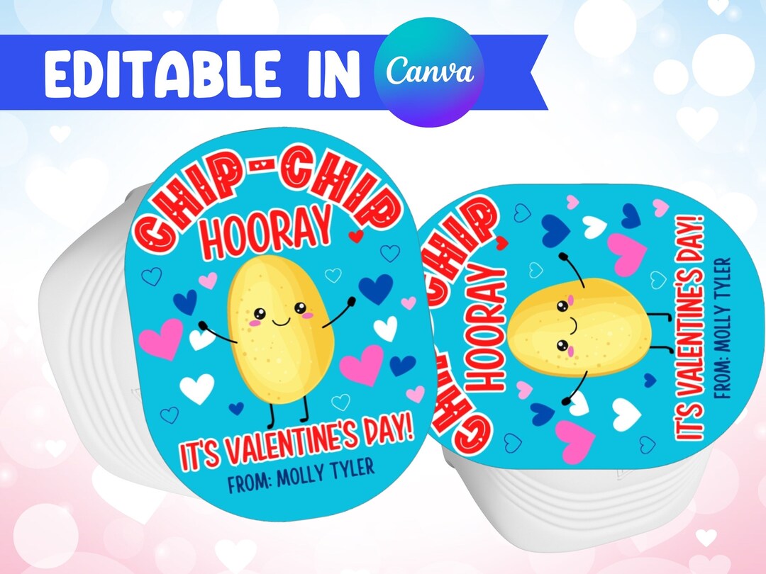 Chips Kids Valentine Printable, Pringles Snack Size Chips, Kids ...
