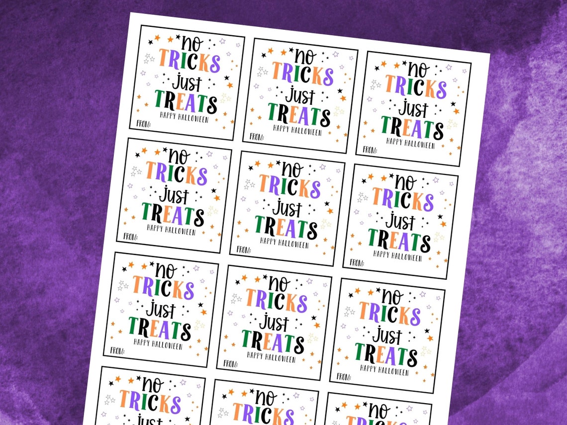 Halloween Favor Tags Boo Gift Tags Trick or Treat Favor - Etsy