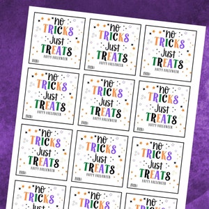 Halloween Favor Tags, Boo Gift Tags, Trick or Treat Favor Tags, Treat ...