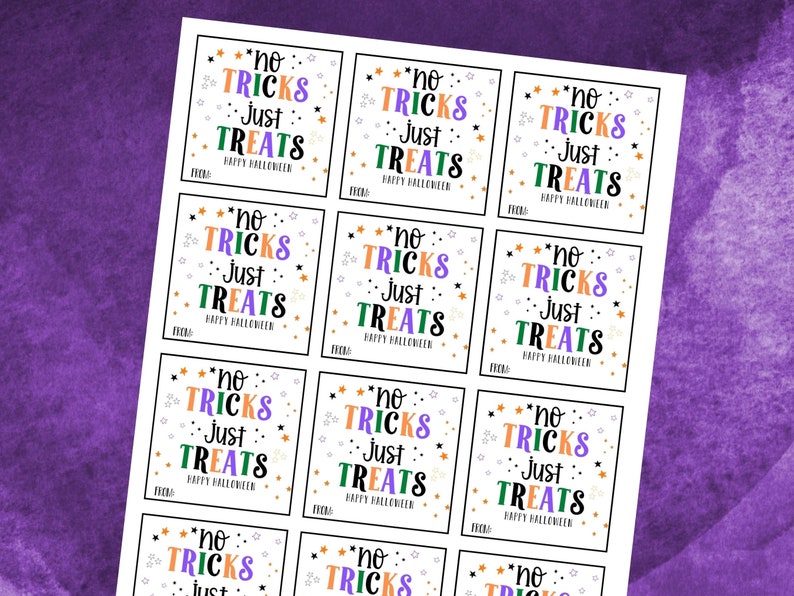 Halloween Favor Tags, Boo Gift Tags, Trick or Treat Favor Tags, Treat ...