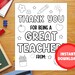 Teacher Appreciation Week Coloring Page, Printable Teacher Appreciation ...