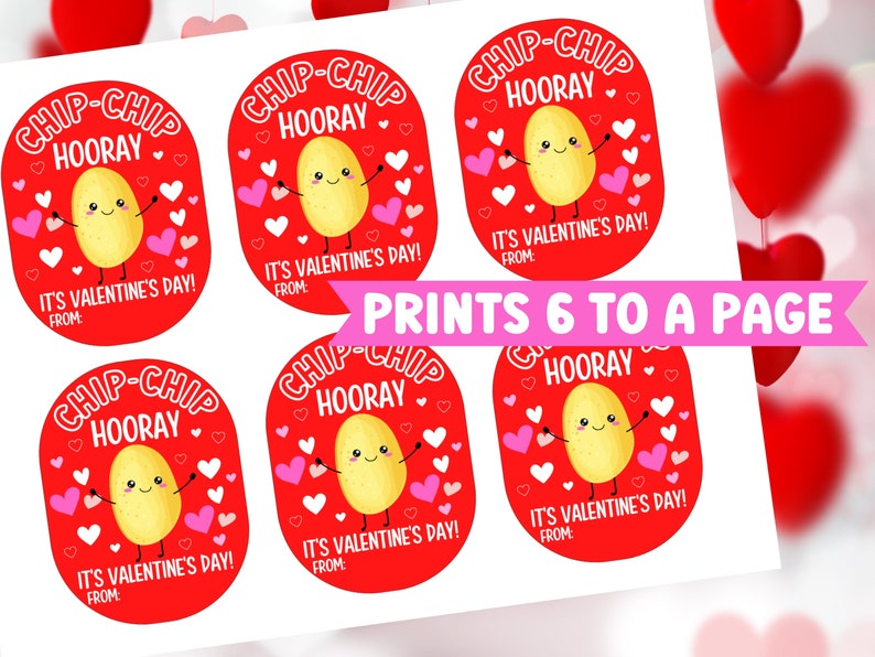 Chips Kids Valentine Printable Pringles Snack Size Chips - Etsy