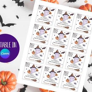 Halloween Printable Tags, Halloween Treat, Trick or Treat Favor Tags ...