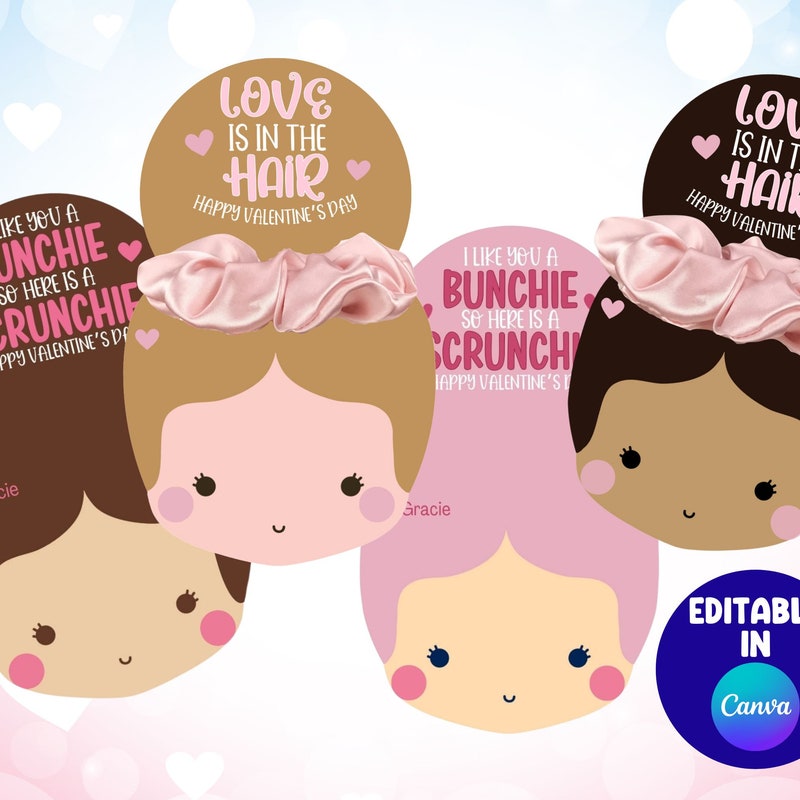 Valentine Hair Clip Card - Etsy