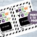 Halloween Gift Card Printable, Just A Little Brew, 5x7 Gift Card Holder ...