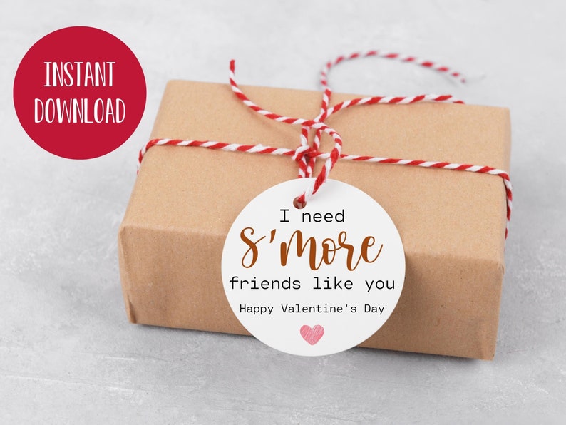 I Need S'more Friends Like You Valentine's Day Gift Tags, School ...
