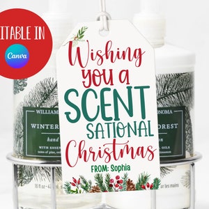 Christmas Gift Tag, Wishing You a Scentsational, Soap Tag, Christmas ...