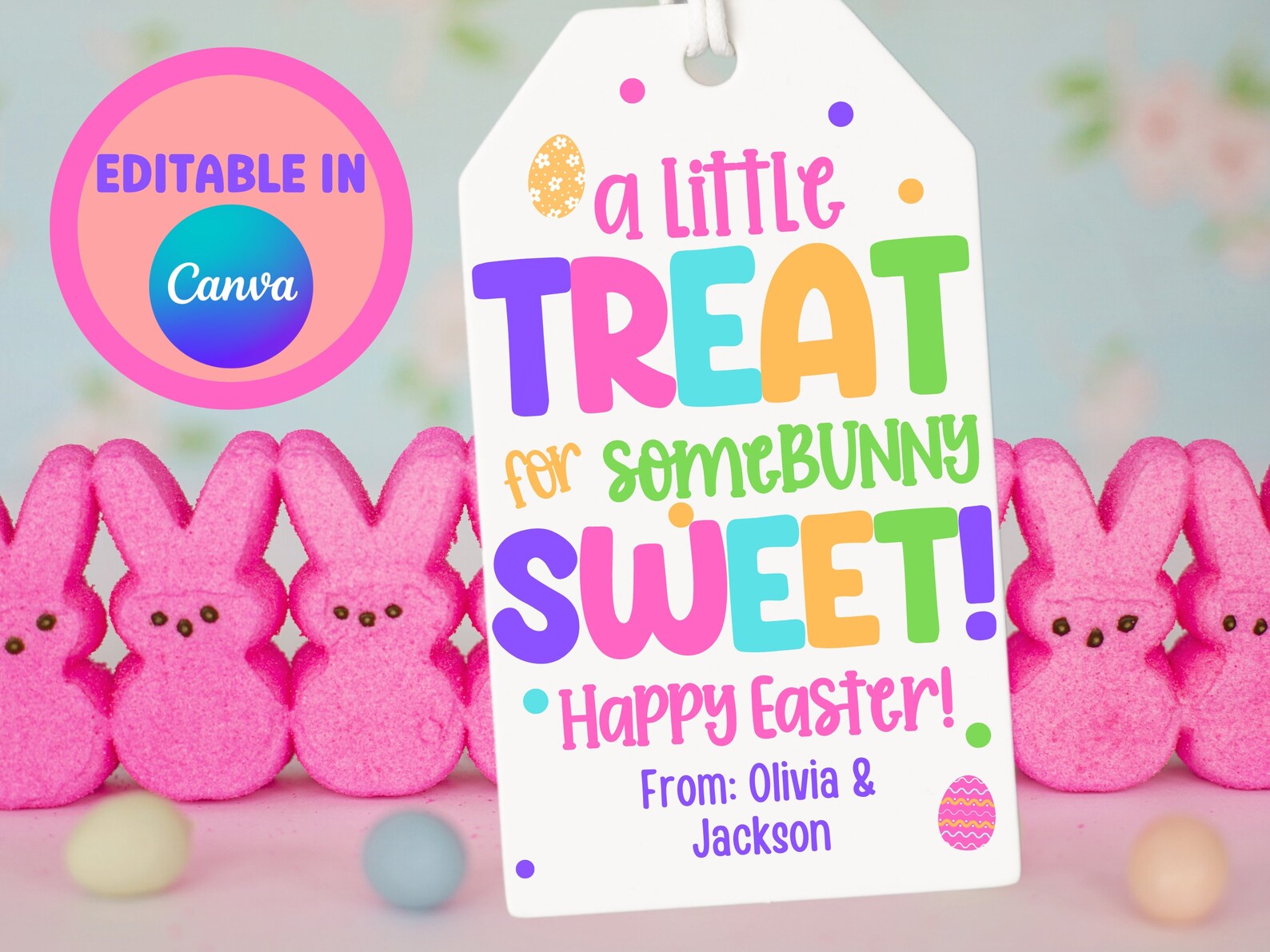 Printable Treat for Someone Sweet Easter Gift Tag, Easter Basket Gift ...