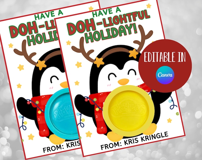Play Doh Printable Cards. Happy Holidays. Merry Christmas. No Candy ...