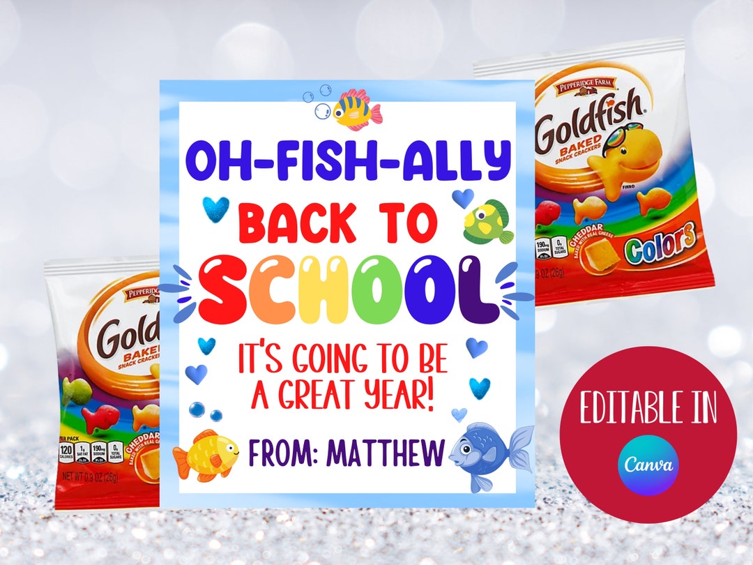 Oh-fish-ally Back to School Tag, Back to School Tag, Printable Back to ...