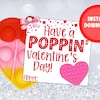 CUSTOM Hope Your Valentine’s Day is Poppin’ Digital Printable ROUND ...