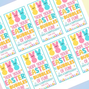 Easter Bubbles Tag, Printable Easter Tags, Easter Gift, Easter Tags ...