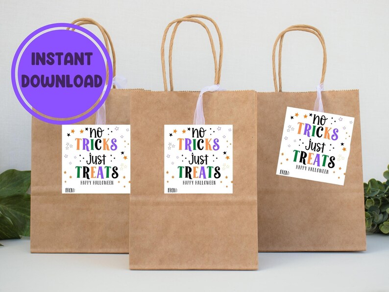 Halloween Favor Tags Boo Gift Tags Trick or Treat Favor - Etsy