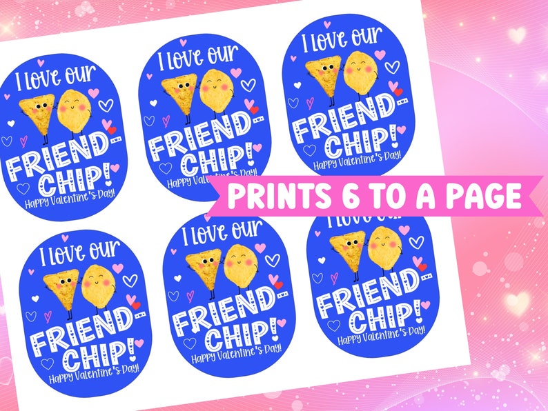 Valentine Chip Labels Chips Kids Valentine Printable - Etsy