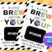 Halloween Gift Card Printable, Just A Little Brew, 5x7 Gift Card Holder ...