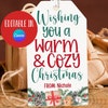 Editable Christmas Gift Tags, Merry Christmas Holiday Tags, Christmas ...