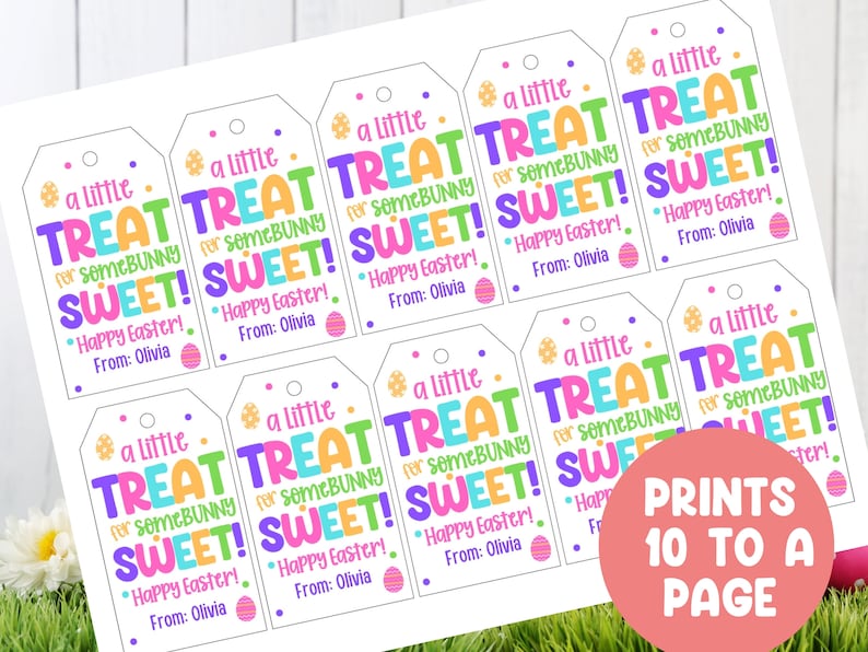 Printable Treat for Someone Sweet Easter Gift Tag Easter - Etsy