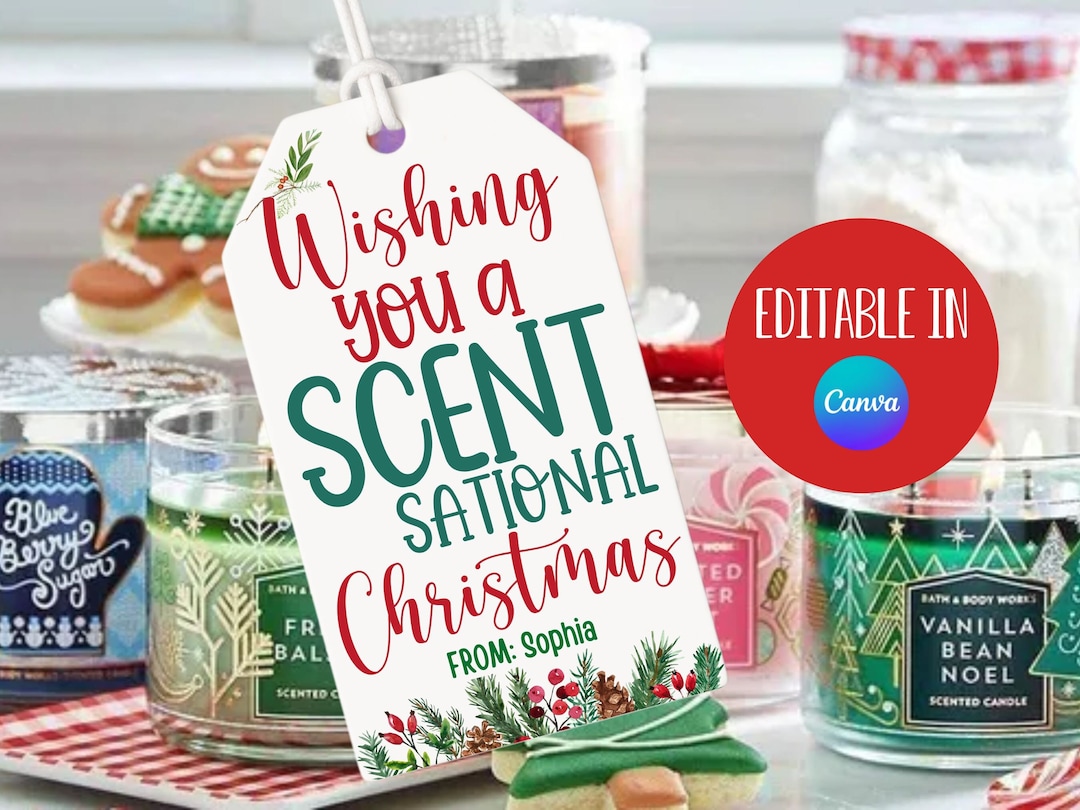 Christmas Gift Tag, Wishing You a Scentsational, Soap Tag, Christmas ...