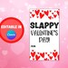 Editable Slap Bracelet Valentine's Day Gift Tag, Slappy Valentine's Day ...