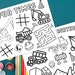 Construction Site Coloring Page, Birthday Coloring Activity ...