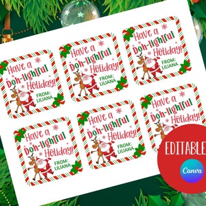 Christmas Play Doh Tag, Doh Lightful Classroom Favor, School Winter Tag ...