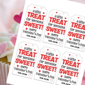 Valentine's Day Tag, Sweet Treat, Valentine Gift Label, Kids School ...