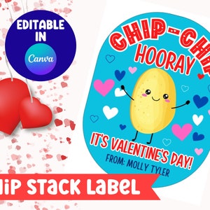 Chips Kids Valentine Printable, Pringles Snack Size Chips, Kids ...