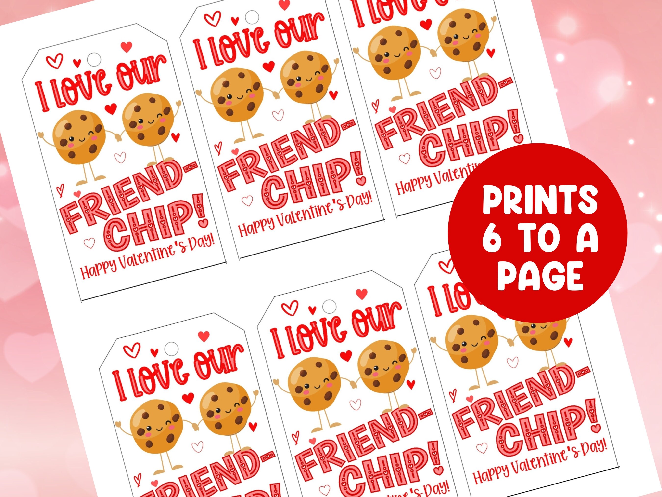 Kids Valentines Cards Friend-chip, Chip Hooray, Valentine Tags ...
