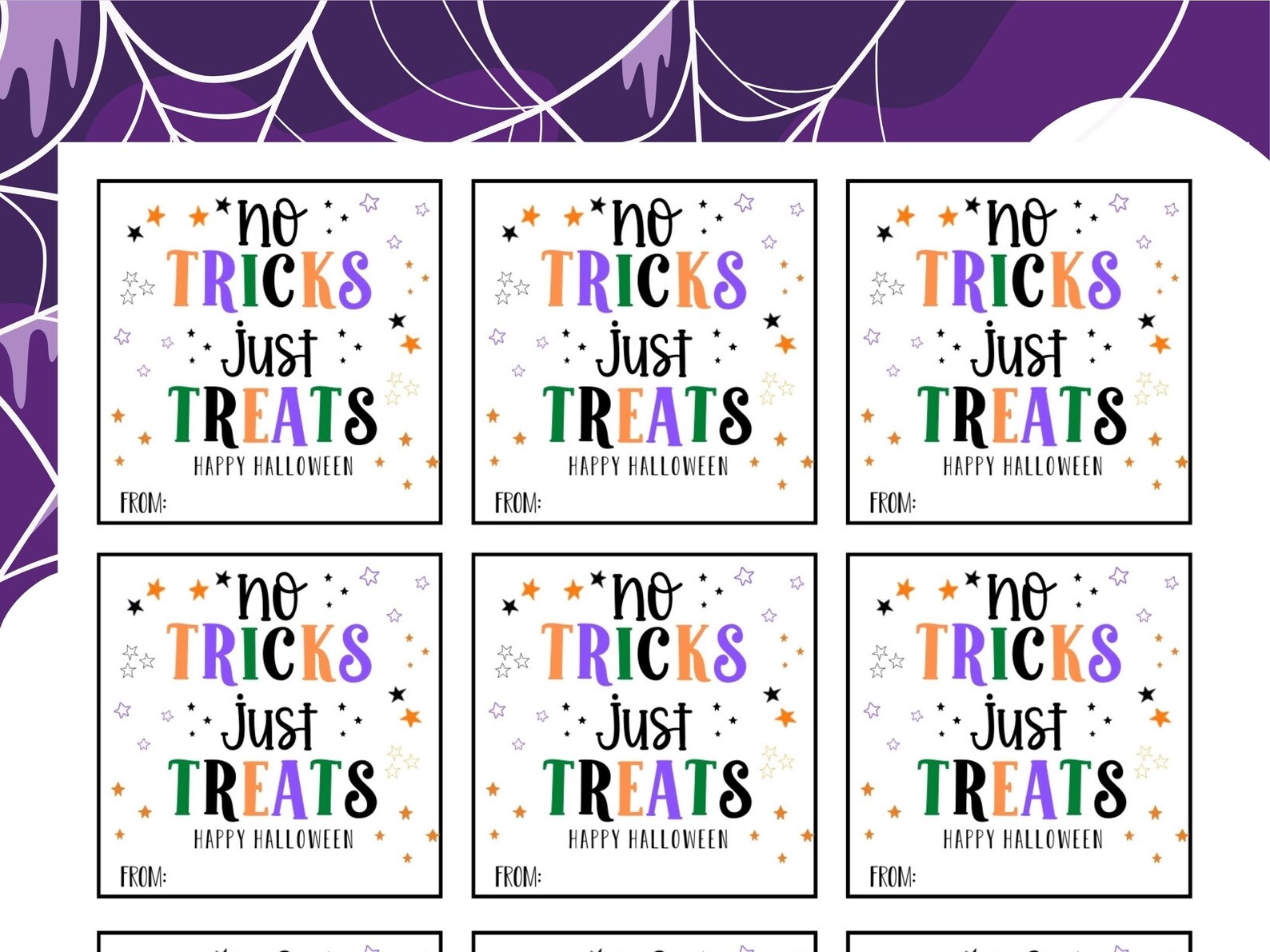 Halloween Favor Tags Boo Gift Tags Trick or Treat Favor - Etsy