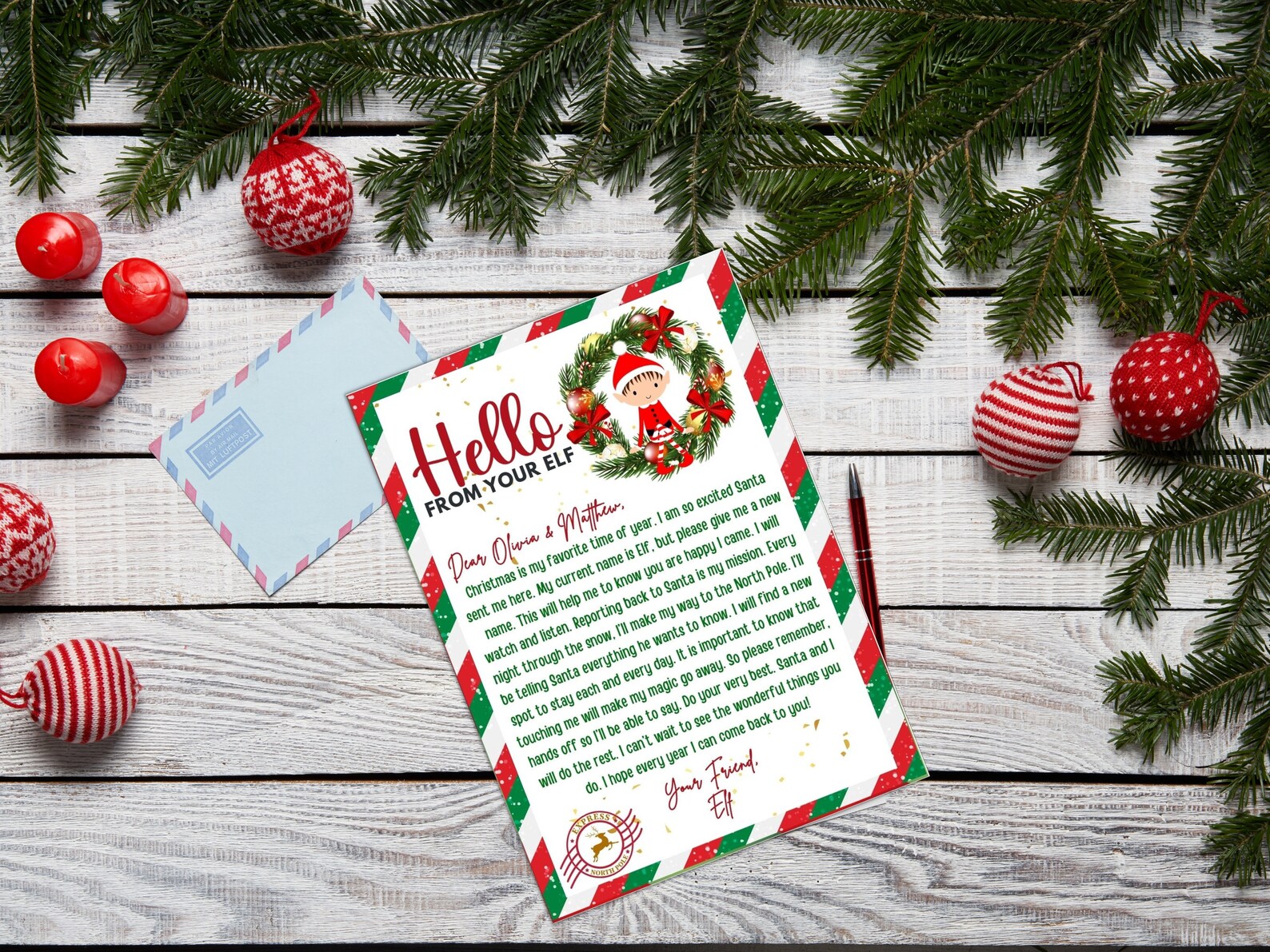 Christmas Elf Introduction Letter, Elf Arrival Letter Printable, First ...