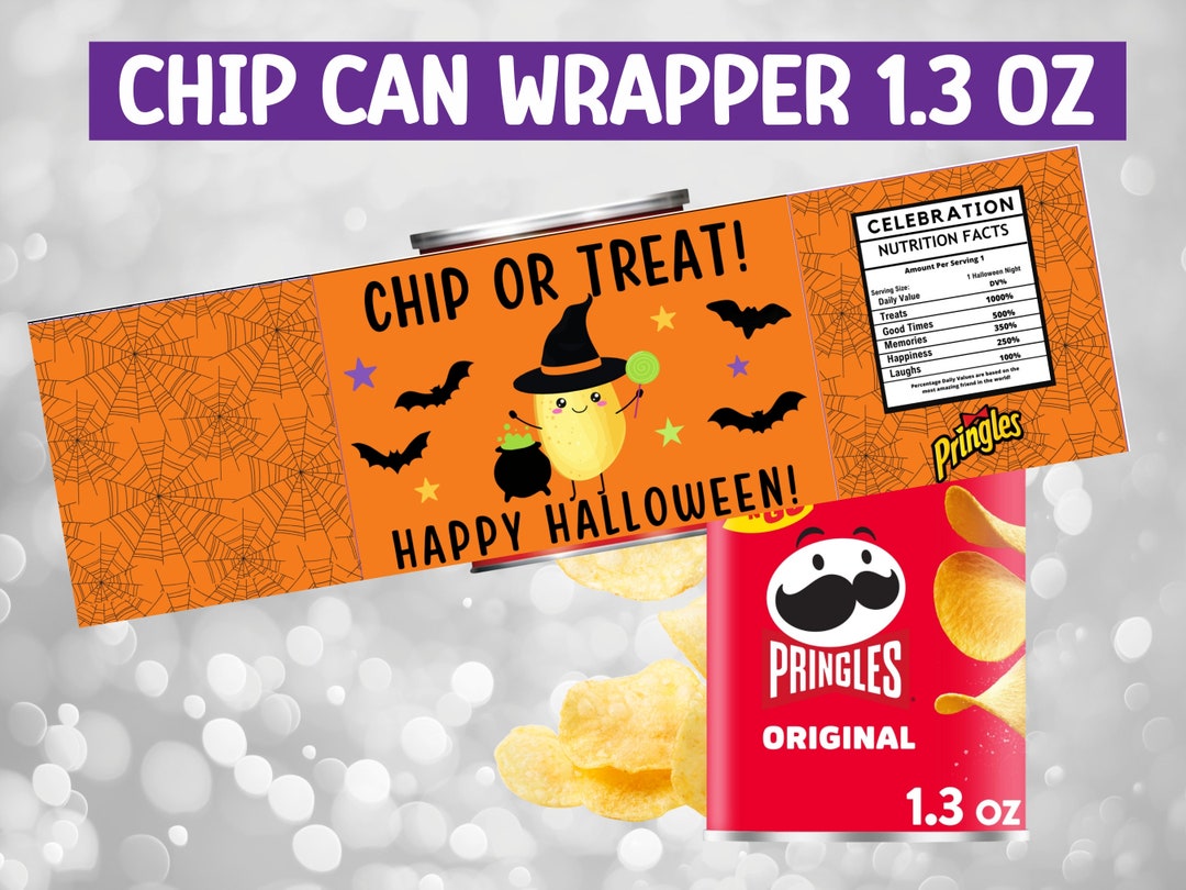 Halloween Chip Labels, Chips Kids Halloween Printable, 1.3oz Chip Wraps ...
