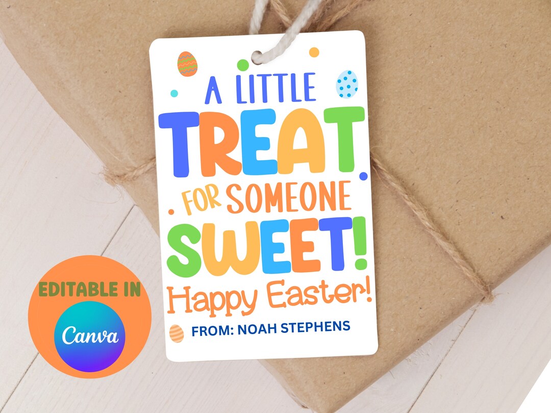 Printable Treat for Someone Sweet Easter Gift Tag, Easter Basket Gift ...