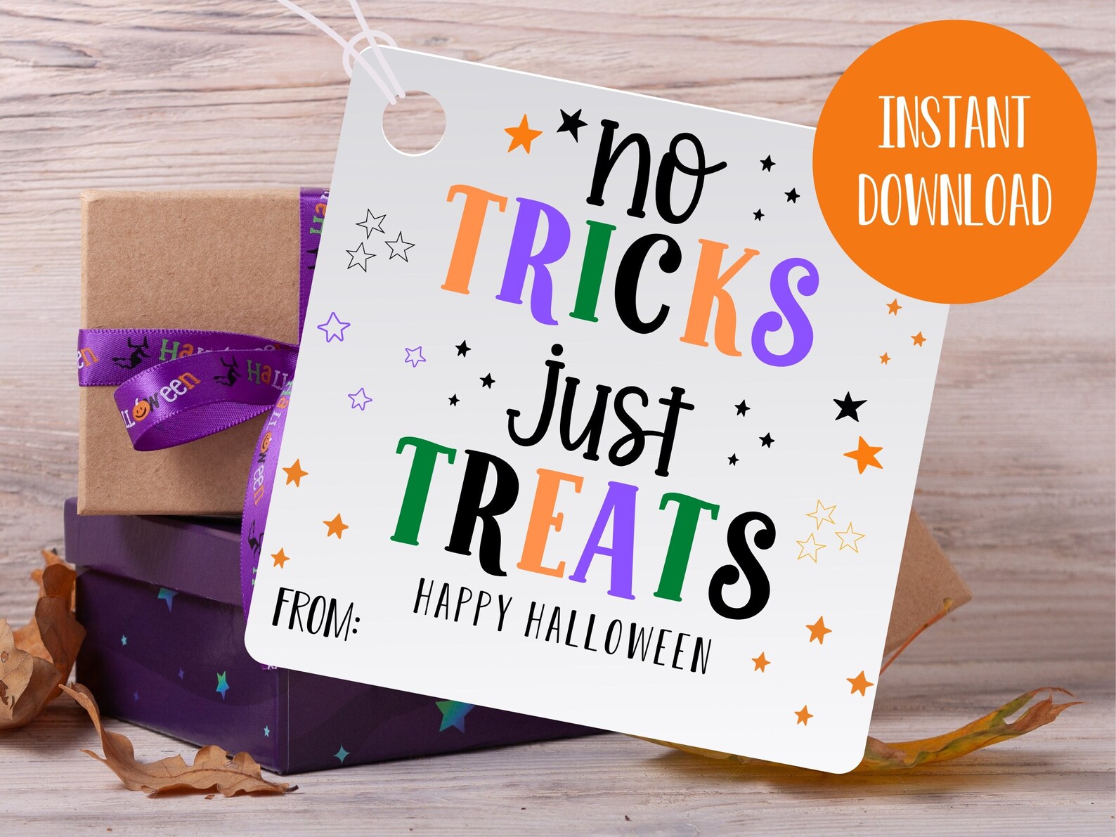 Halloween Favor Tags, Boo Gift Tags, Trick or Treat Favor Tags, Treat ...