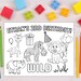 Zoo Animals Coloring Page, Birthday Coloring Activity, Wild Animals ...
