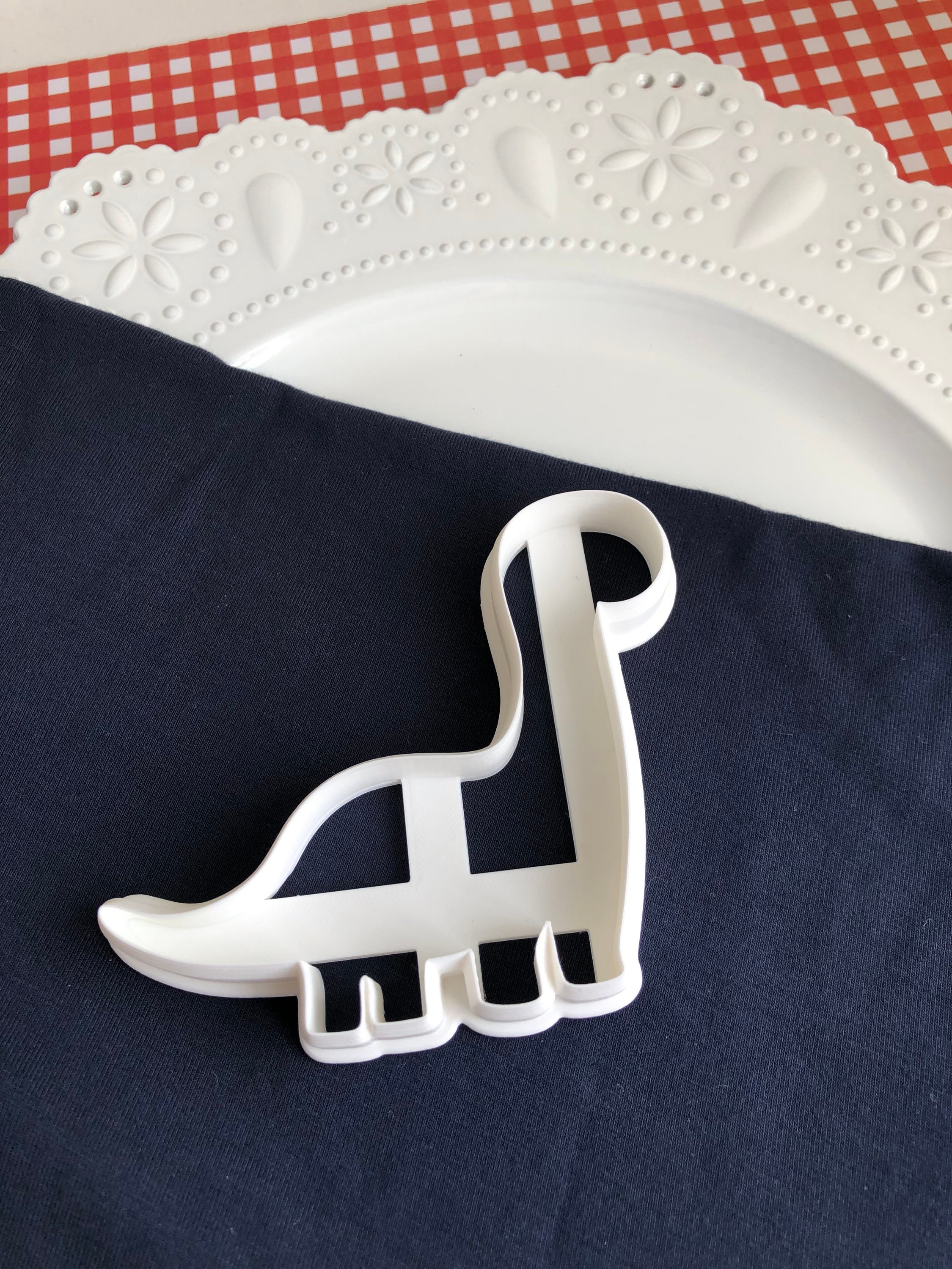 Brontosaurus Dinosaur Cookie Cutter, Dinosaur Fondant Cutter, Polymer ...