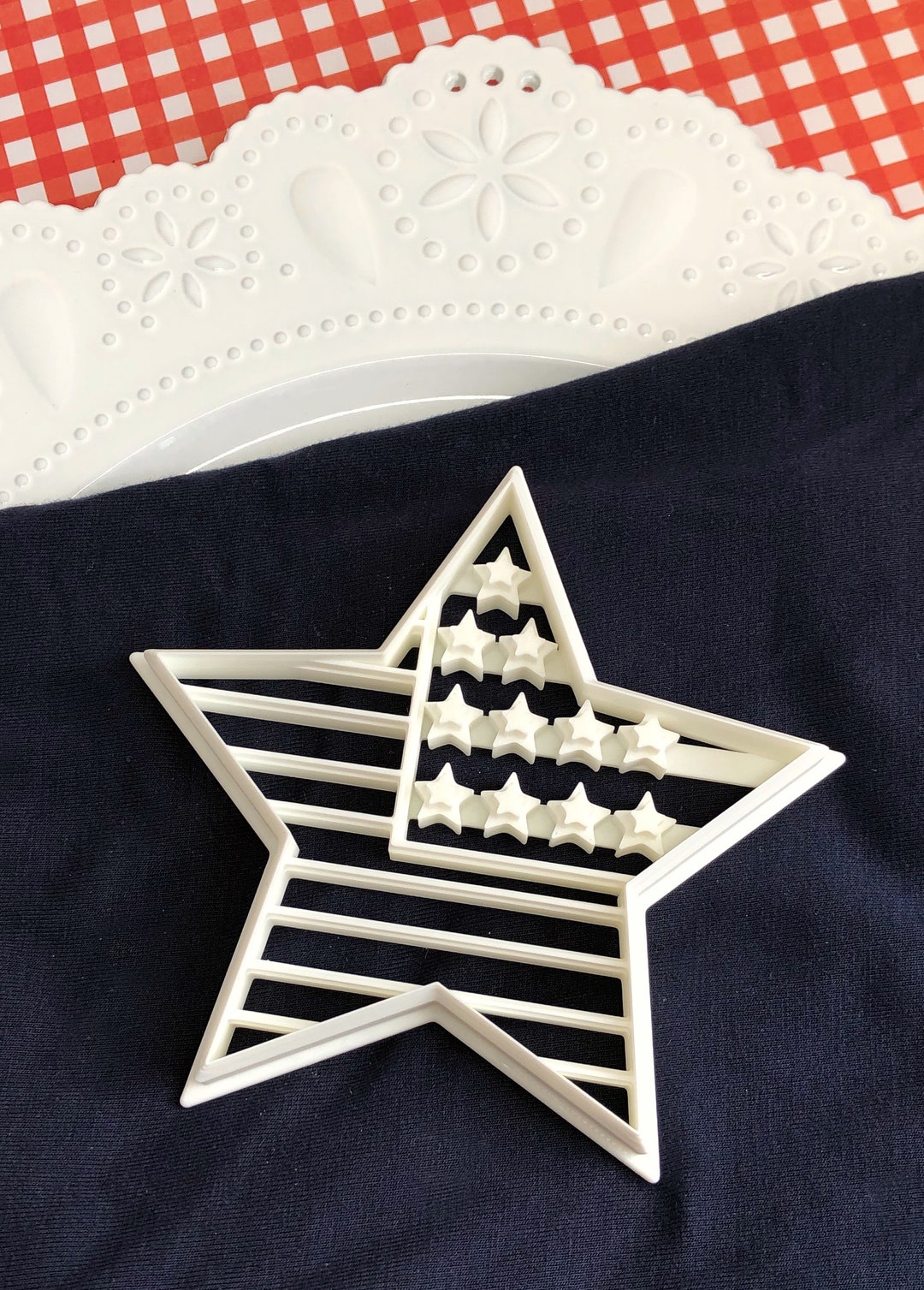 Star American Flag Cookie Cutter, Patriotic 4th of July Cookie Cutter ...