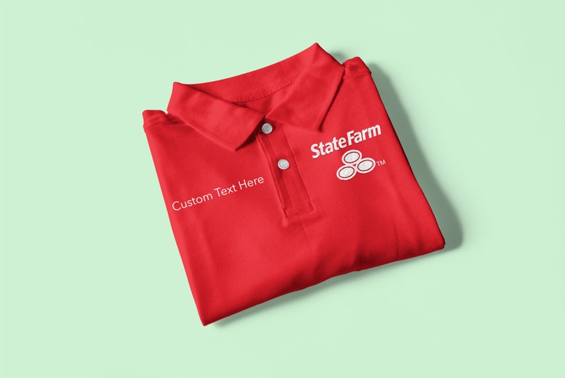 Jake State Farm Halloween Custom Name Costume Vinyl Red Polo Shirt ...