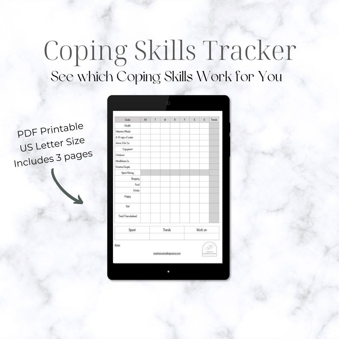 Coping Skills Tracker - Etsy