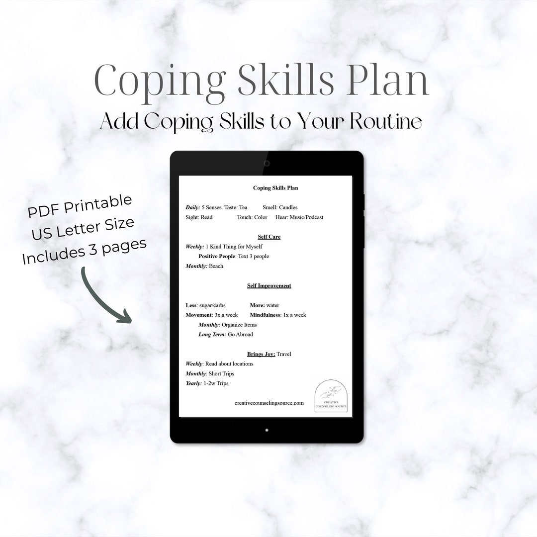 Coping Skills Plan - Etsy
