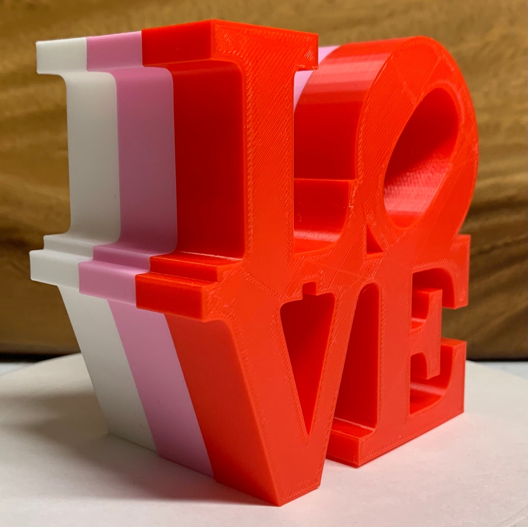 3D Printed LOVE Sign for Valentines Day - Etsy