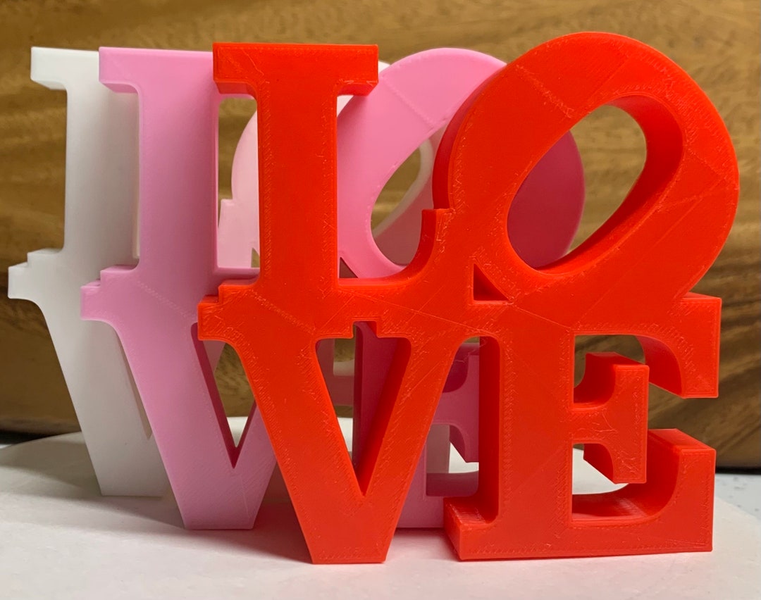 3D Printed “LOVE” Sign for Valentine’s Day - Etsy